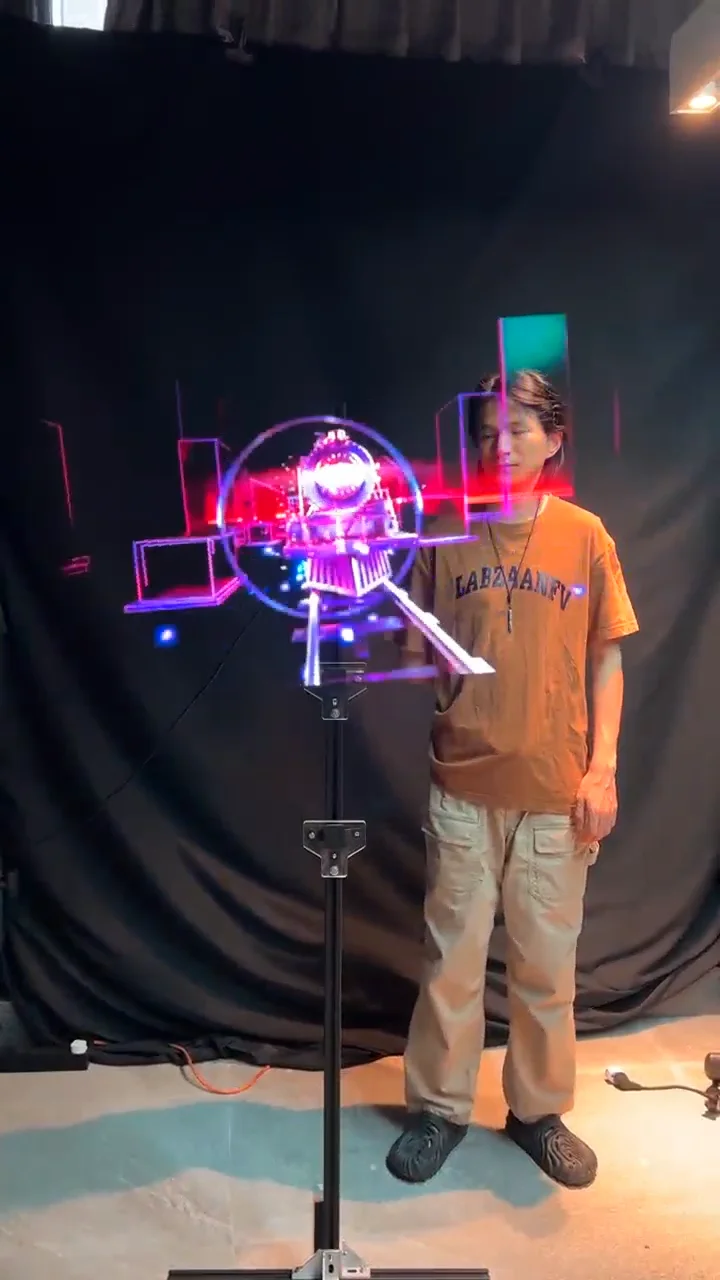 2023 Z5s 100cm Wifi Cloud 3d Led Fan Display Holographic 1440pcs Led ...