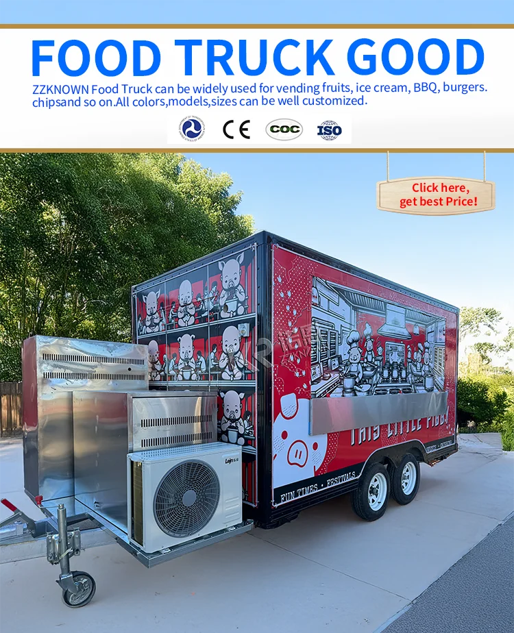 Mobile Food Trailer Truck for Sale | Fully Equipped Fast Food Kiosk ...