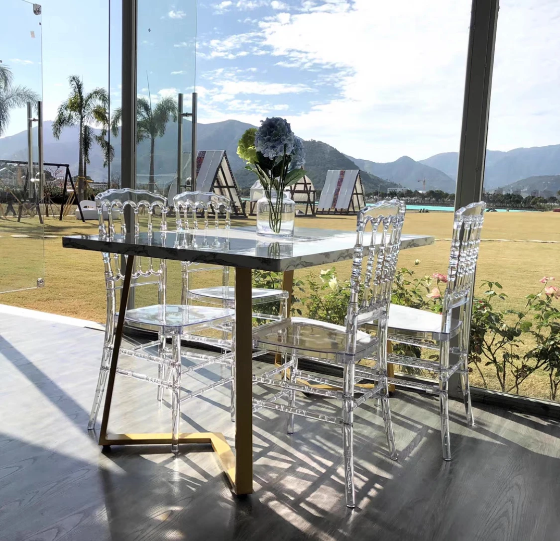 Clear Resin Chair Transparent Crystal Acrylic Stackable Transparent ...