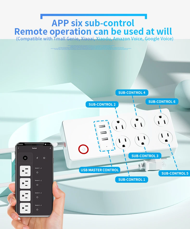 Smart Mini Plug Wireless Wi-fi Outlet Socket With Downlight S Mart Home ...