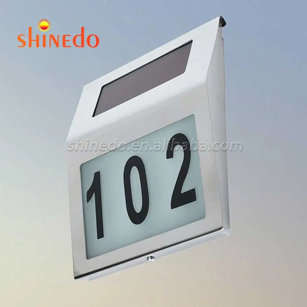 Powerful Led Stainless Steel Solar House Number Light - Buy Solar House ...