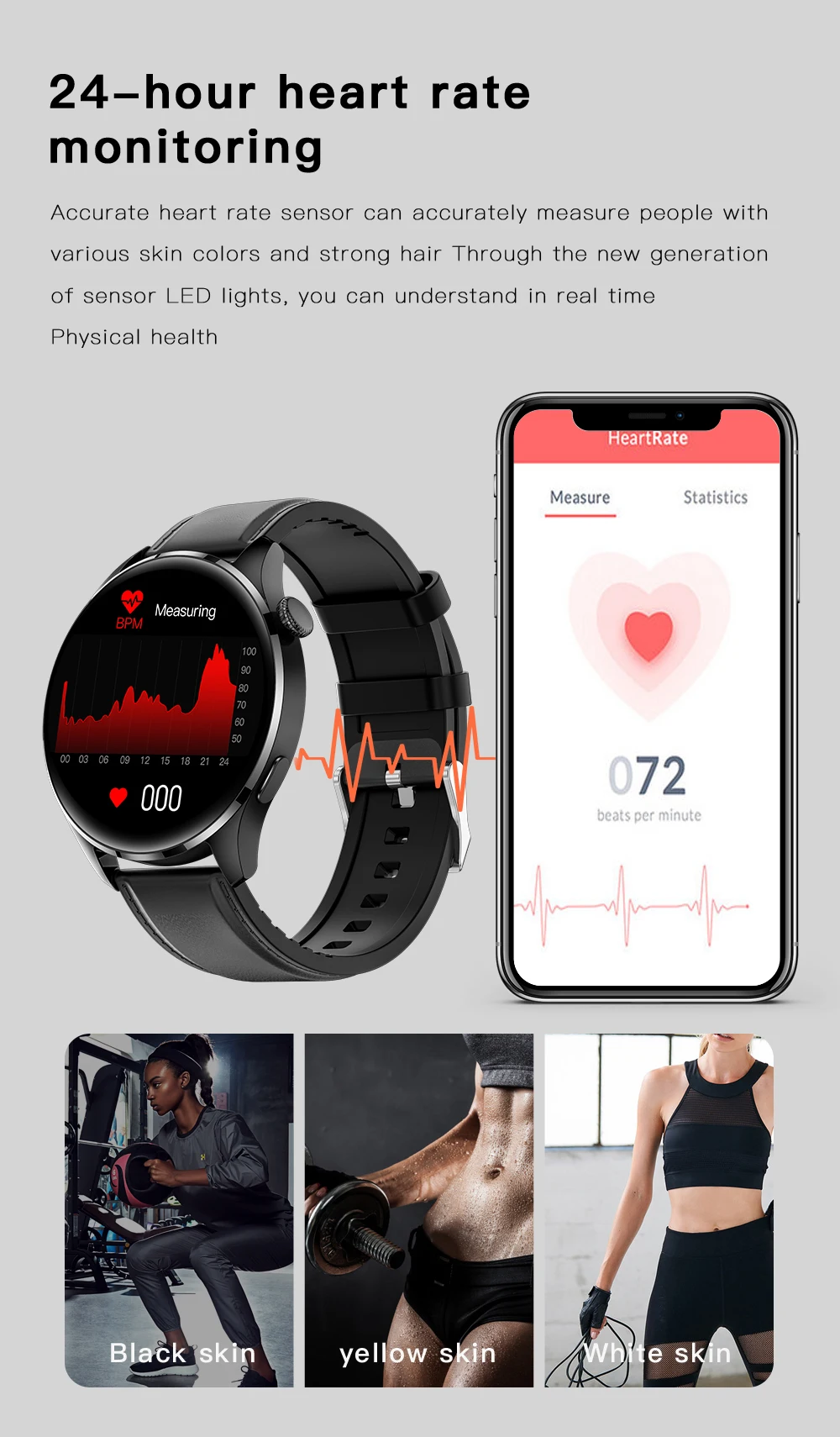 Surfive Smart Watch Round Screen For Android Ios Phones Smartwatch ...