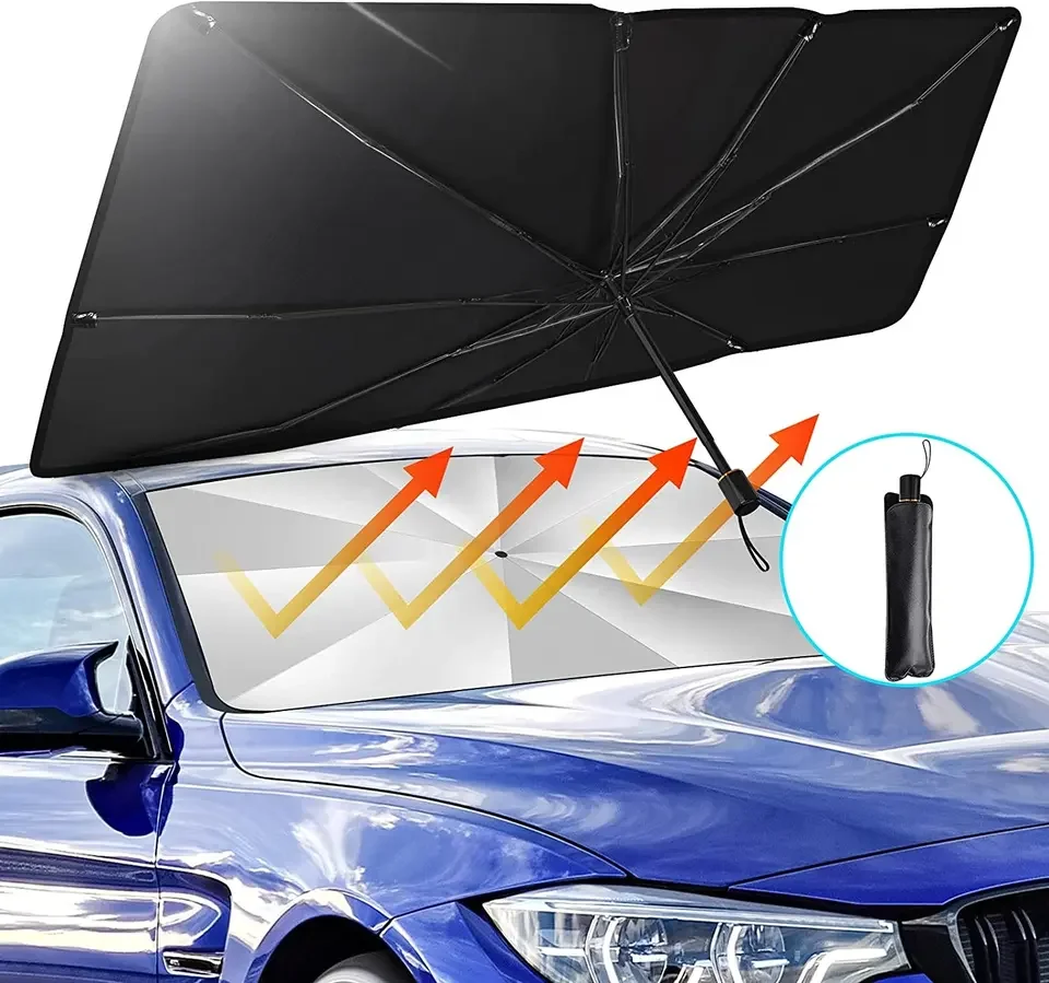 Car Windshield Sun Shade - Blocks UV Rays & Heat Insulation