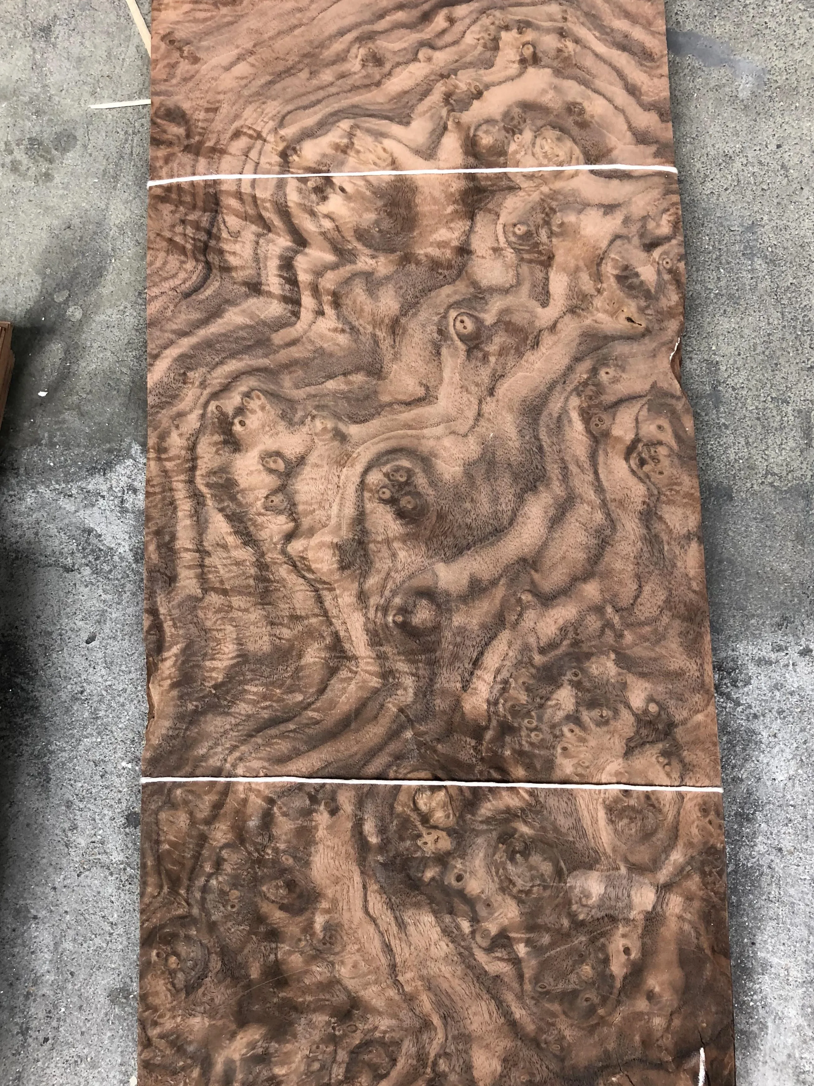 Factory Supply Natural Walnut Burl Wood Veneer 0.45mm Walnut Burl ...