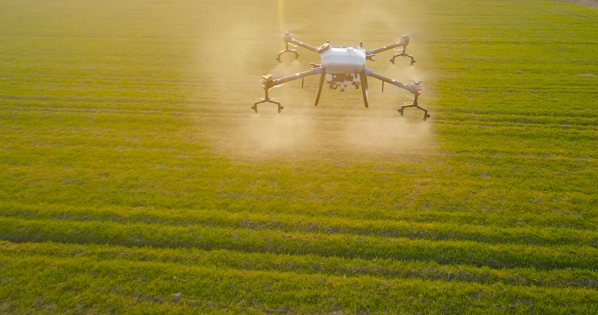 Efficient Oats Spraying with Chinese Pressure Nozzle Drone