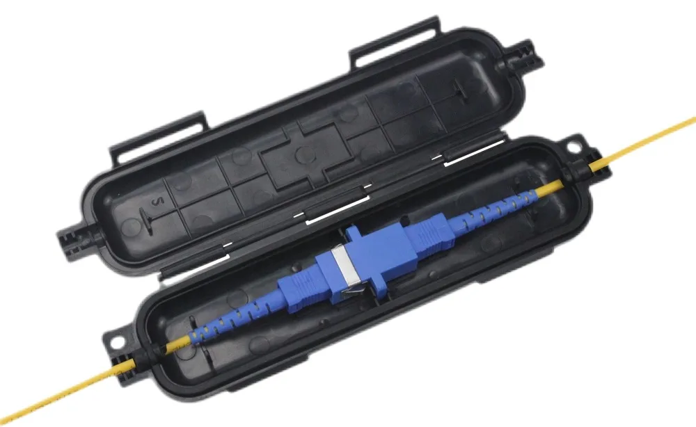 Fiber Optic Drop Cable Protection Box Sc Apc Adapter Ftth Fiber Heat Shrink Tube To Protect ...