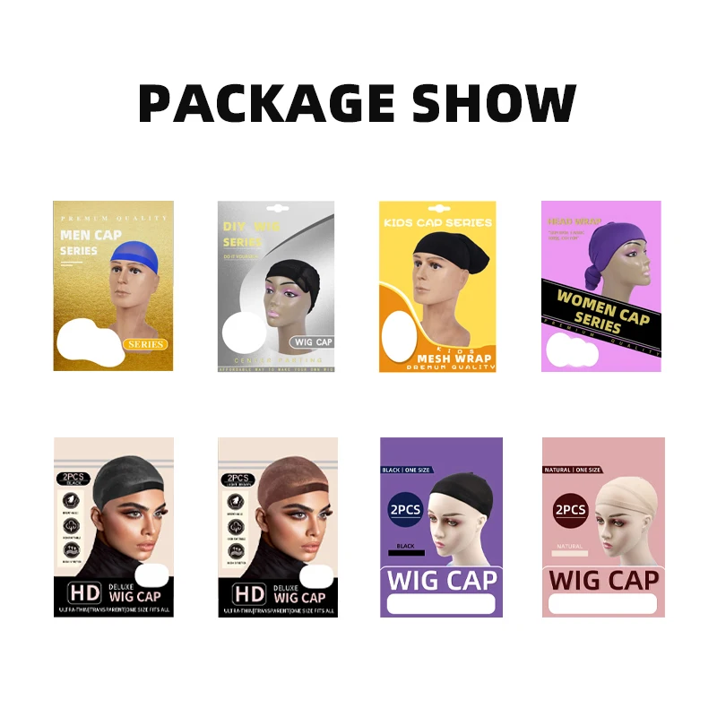 HD Wig Cap with Custom Packaging - Wholesale Mesh Dome Cap