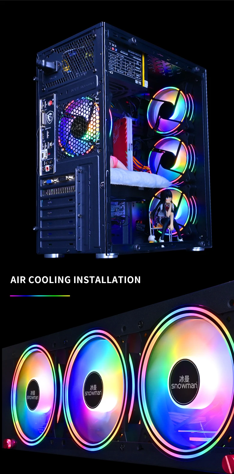 SNOWMAN ATX Case Gaming PC - Wholesale & Custom Logo