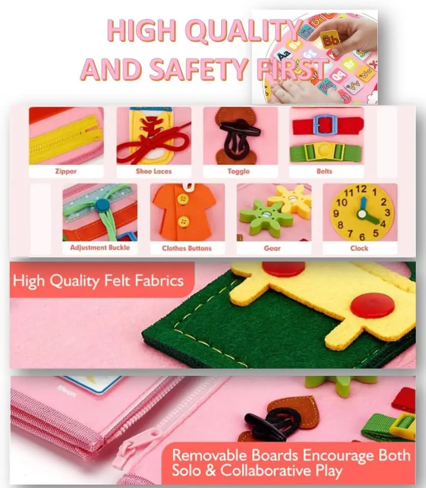 Unicorn Quiet Activity Book - Montessori Educational Toy