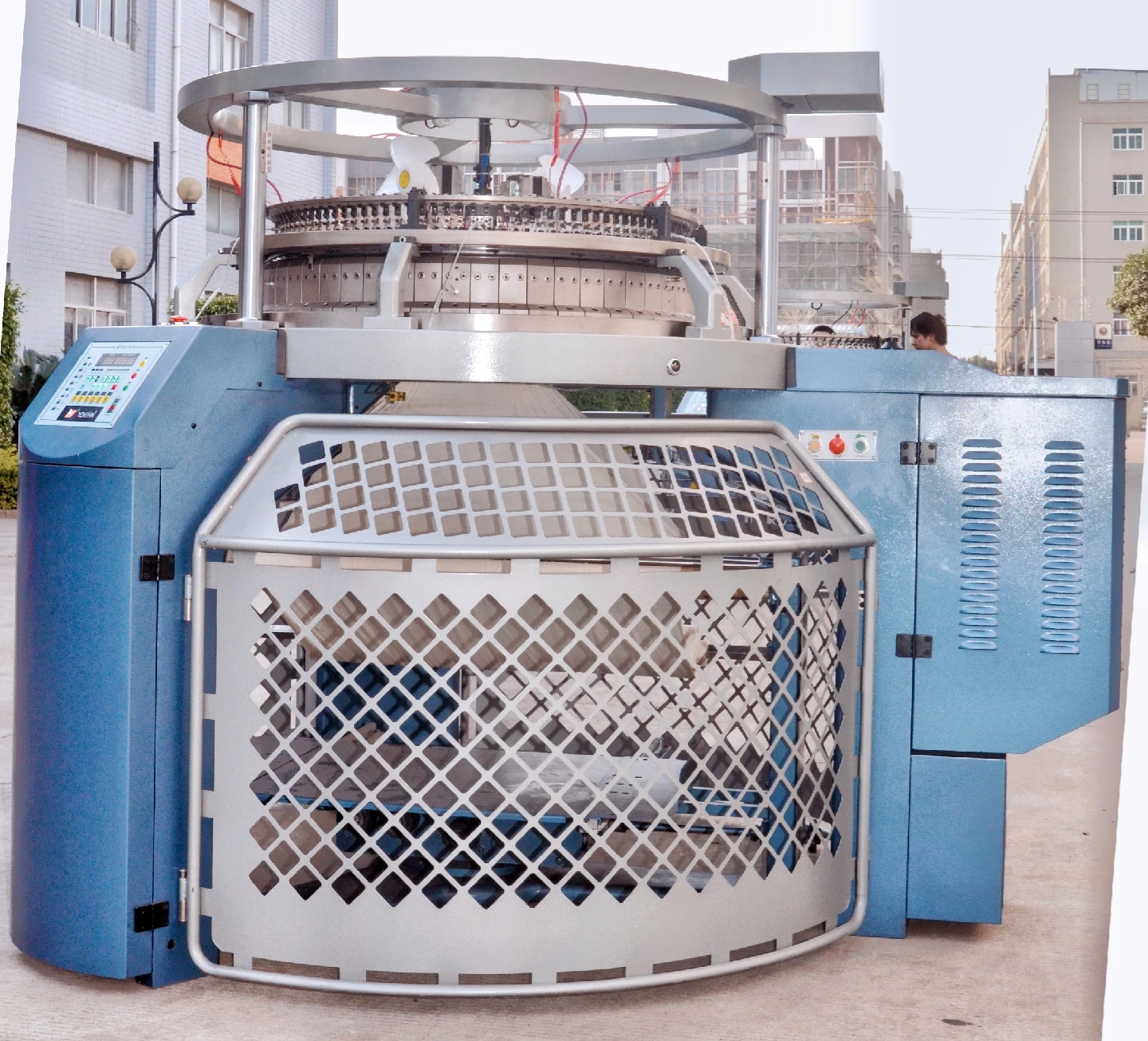 Three Thread Fleece Fabric Single Jersey Circular Knitting Machine ...