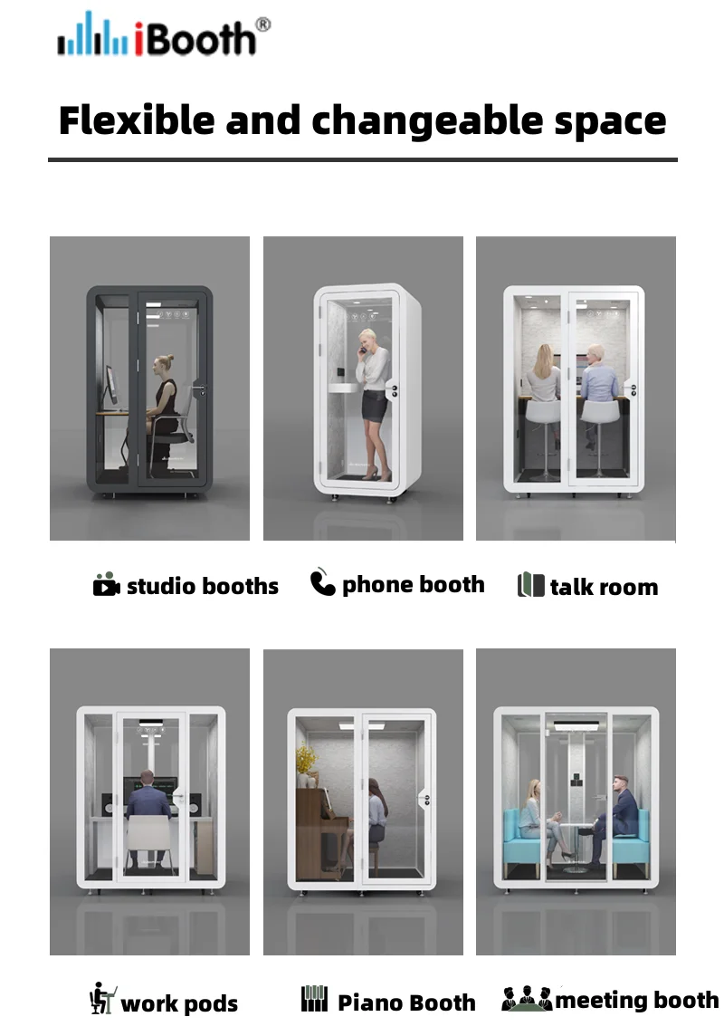 Ibooth - Large Sound Proof Office Pods for Multi-Person Meetings