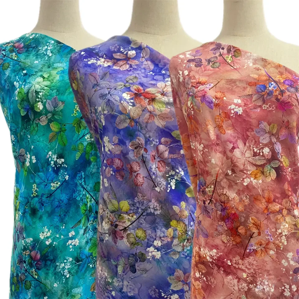 Breathable 45s Floral Custom Printed Rayon Fabric Spun Traditional ...