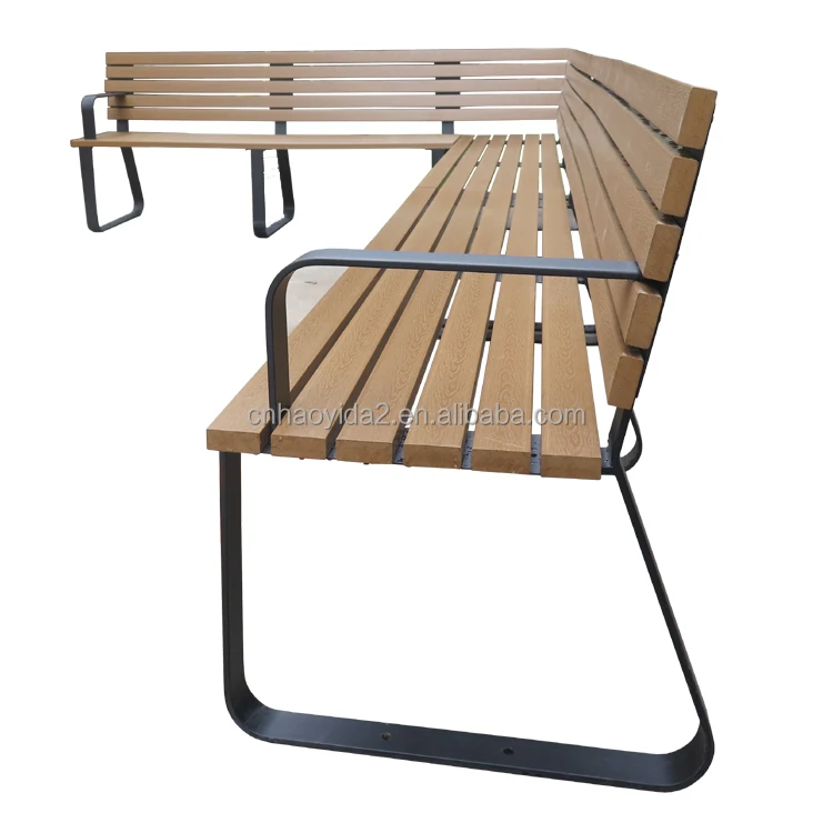 Public Patio Wpc Wood Garden Park Bench Seat Outdoor Modern Wooden ...