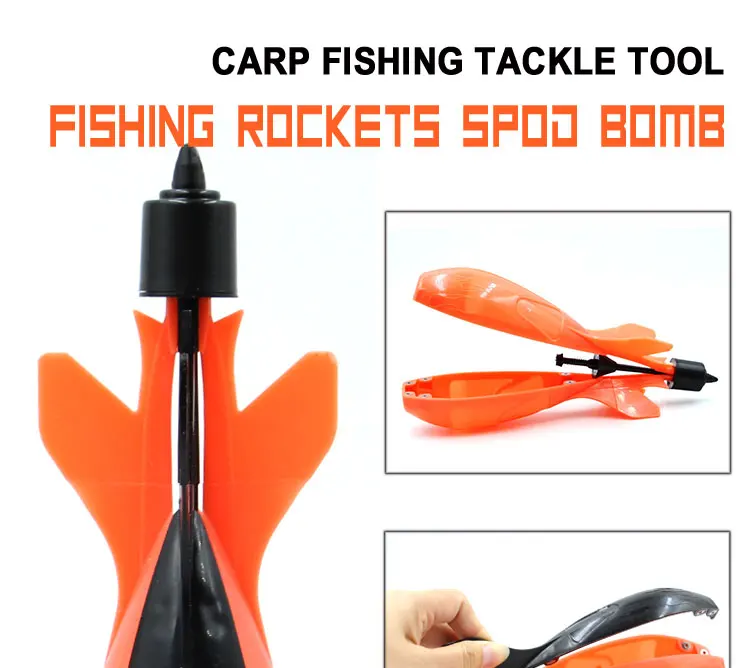 Selco 2023 Durable ABS Medium Bomb Fishing Bait Carp Feeder Rocket Terminal for Lake and River ...