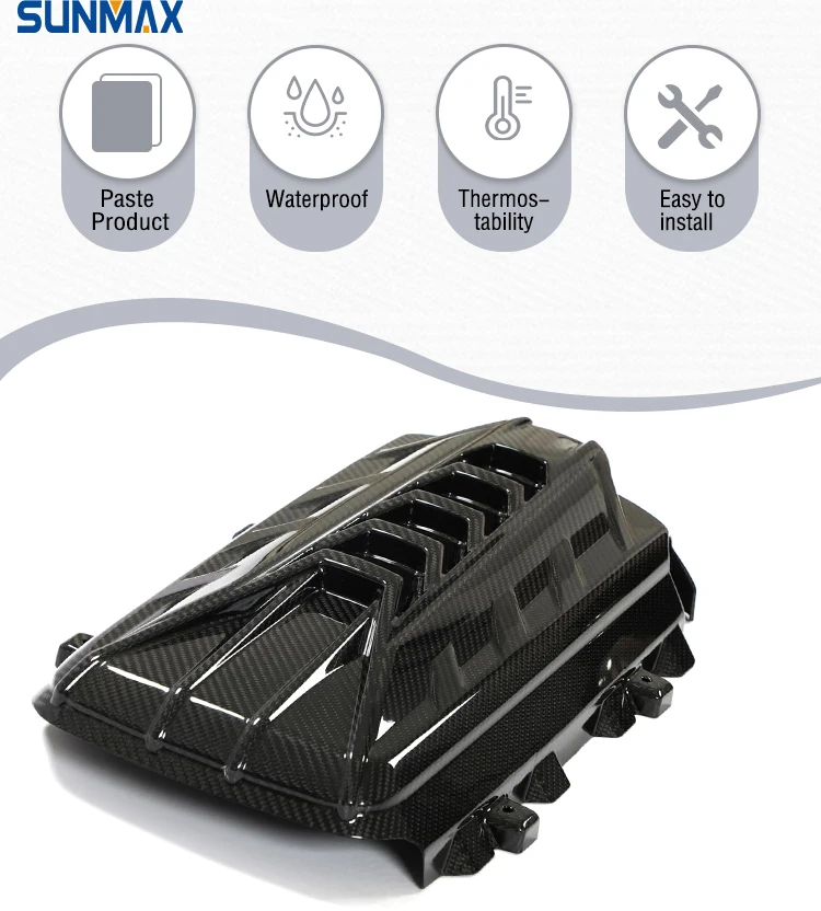 Sunmax Real Carbon Fiber Engine Cover Car Body Parts For Corvette ...