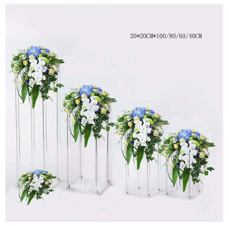 Square Centerpieces - Elegant Acrylic Vases for Weddings