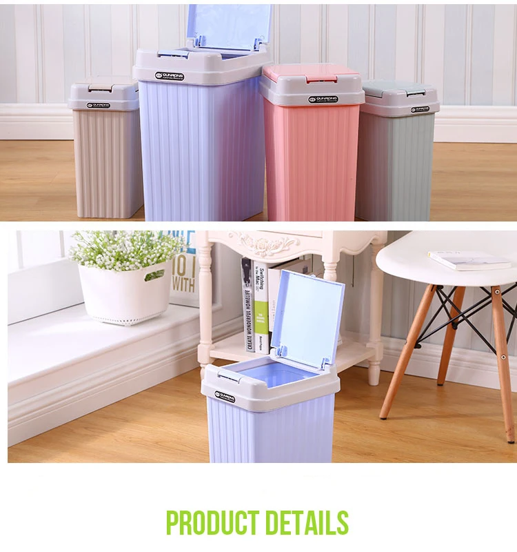9l Pop-up Rectangular Kitchen Waste Bin Colorful Household Dumpsters ...