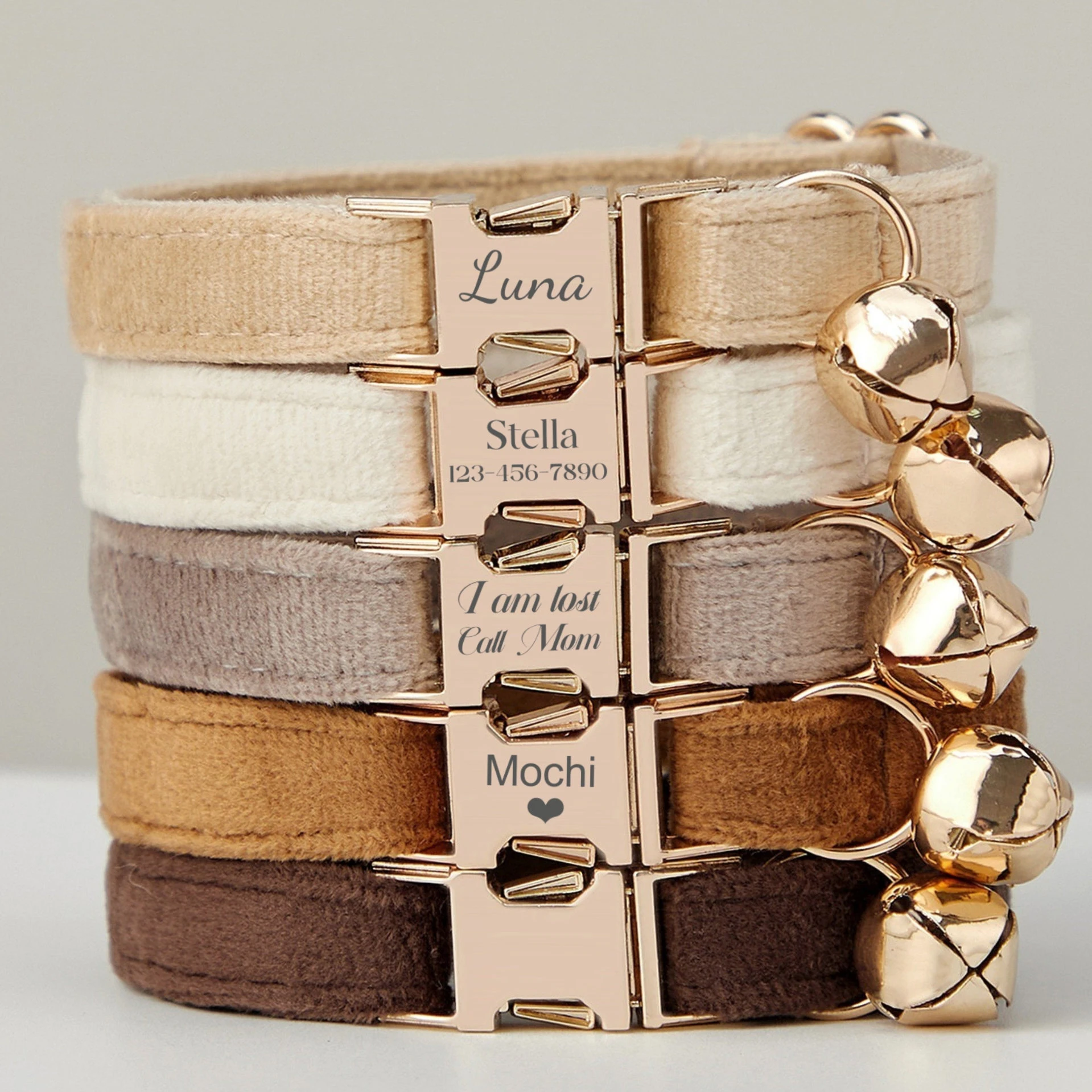 Cute Design Soft Velvet Corduroy Soft Dog Puppy Cat Collar Luxury ...