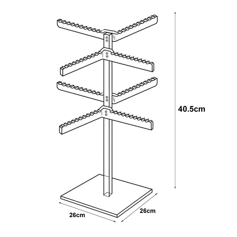 Clear Acrylic Keyring Display Stand Countertop Acrylic Keychain Holder ...