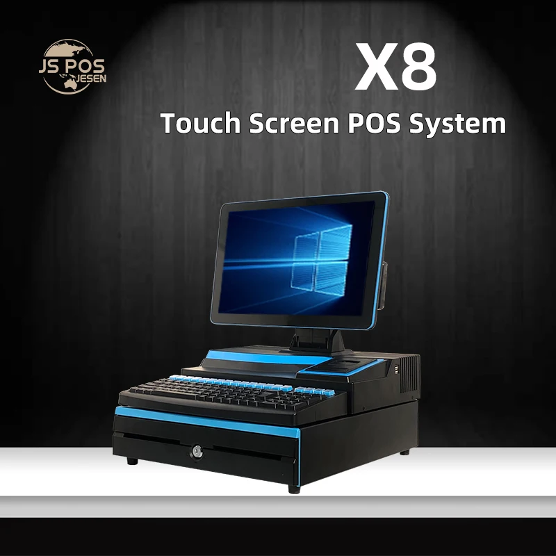 New Dual Screen Pos Cash Register Led 8 Numbers Display Pos System For ...