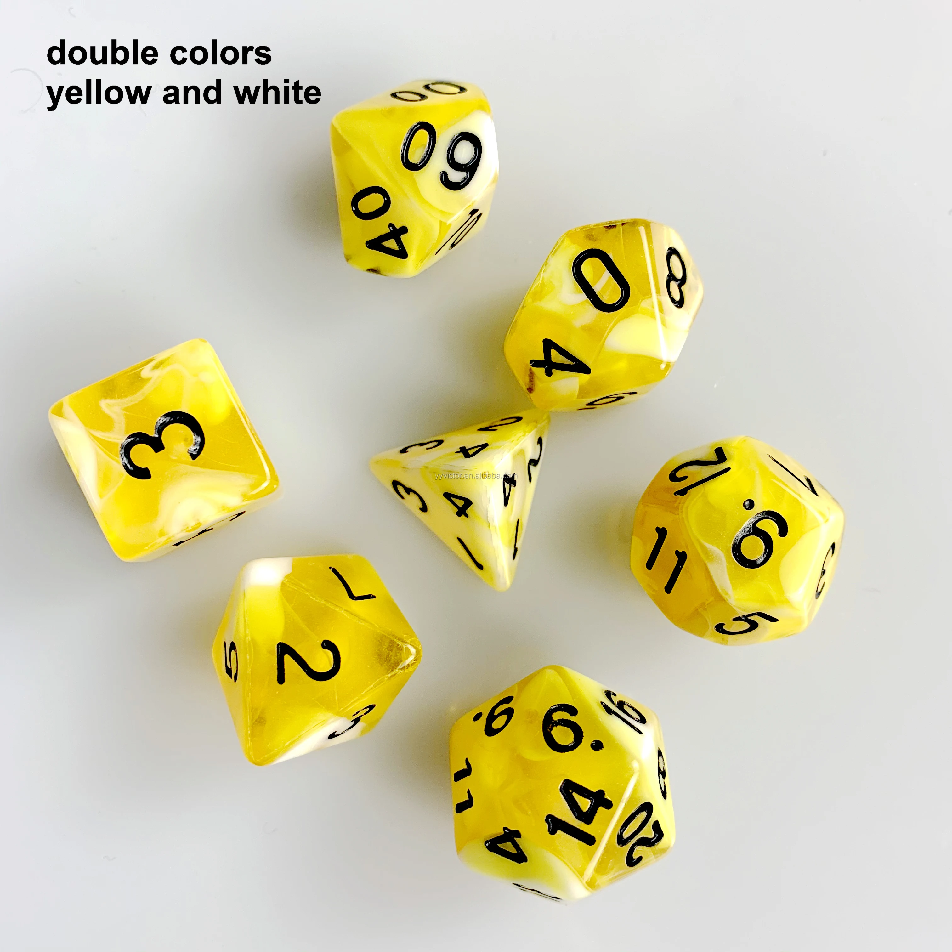 Prtg Dungeons And Dragons Pmma Custom Polyhedral 20 Sides Double Multi ...