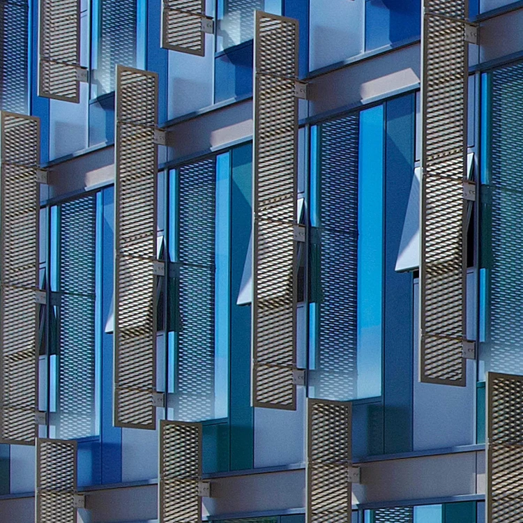 Decorative Wall Metal Fasade Perforated Panel Aluminum Architectural ...