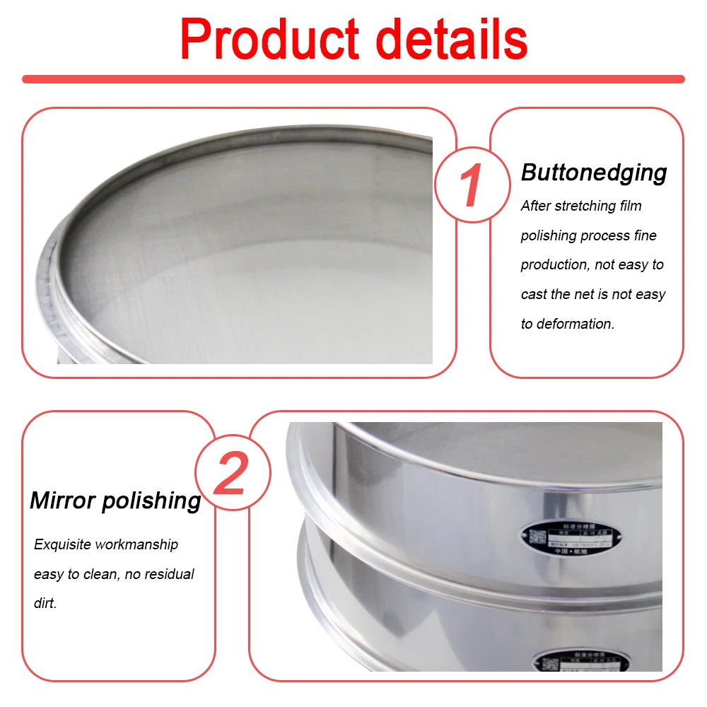 Laboratory Sieve 304 Stainless Steel Wire Mesh Plain Weave Stainless ...