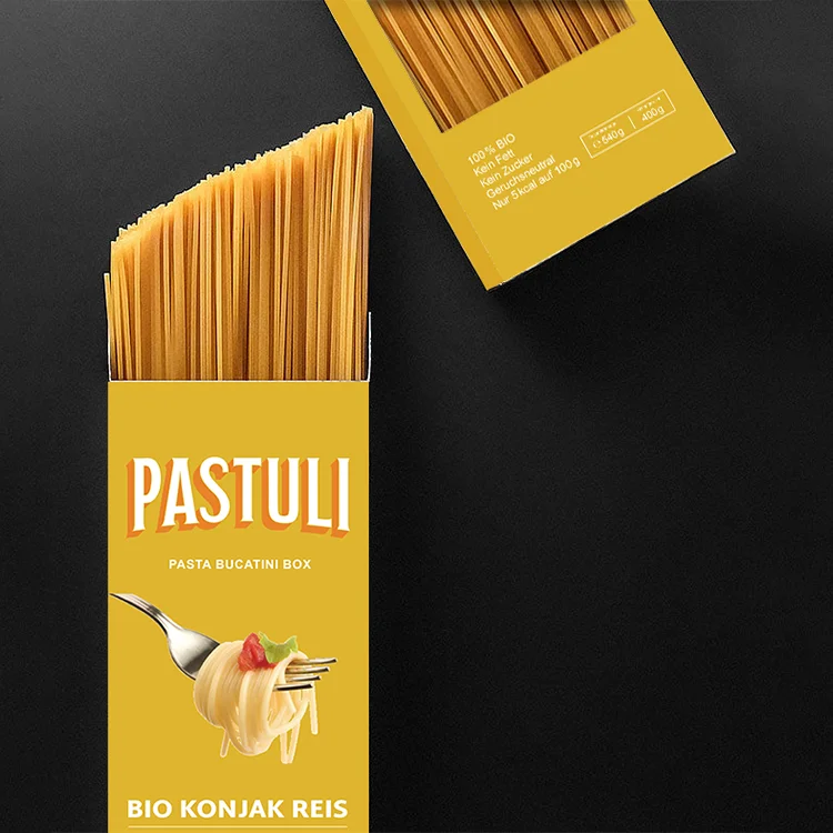 Custom Design Printed Sustainable Dry Ready Pasta Box