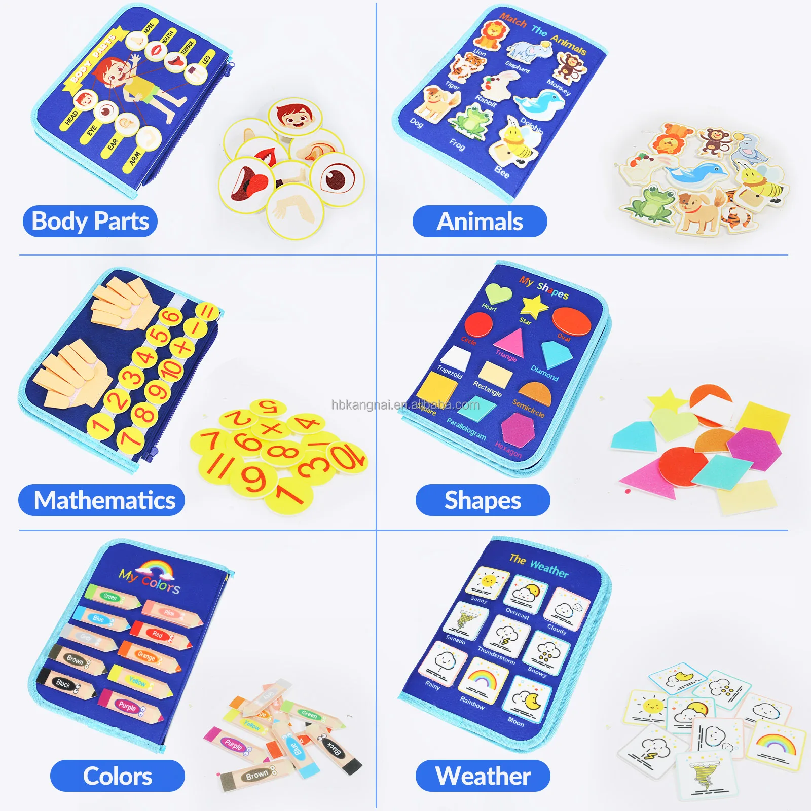 Customization Learning Preschool Educational Montessori Felt Quiet Book ...