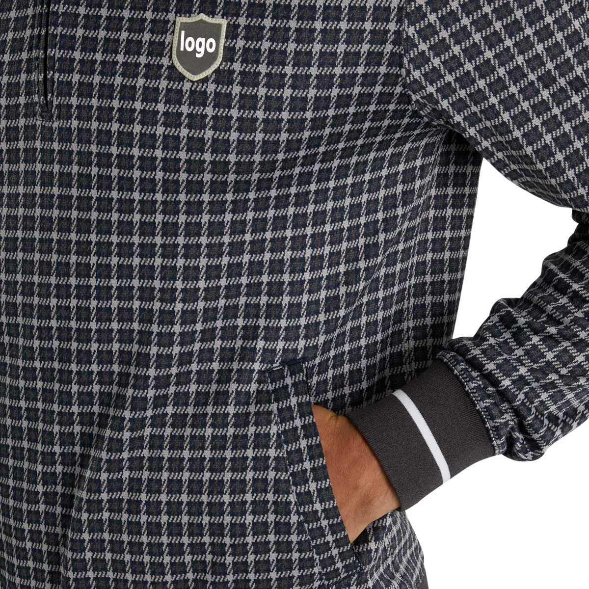 Custom Logo Design High Quality Athletic Quarter 1/4 Zip Golf Pullovers ...