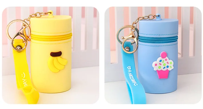 Cute Bucket Portable Bucket Coin Purse Silicone Coin Bag Sundries ...