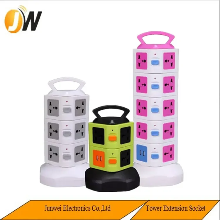 General-purpose Power Sockets Surge Protected Vertical Tower Socket ...