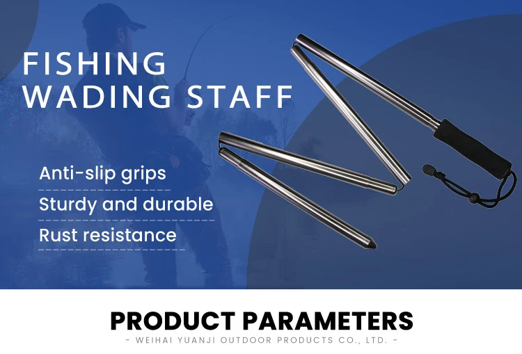 Foldable Aluminum Fly Fishing Wading Staff Comfortable EVA Handle ...