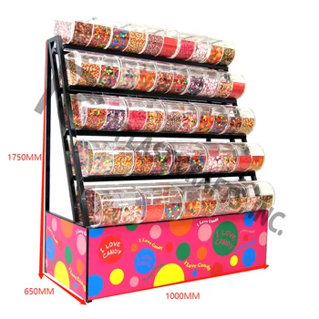 Large Candy Display Stand With Acrylic Bins - Buy Bulk Candy Display ...