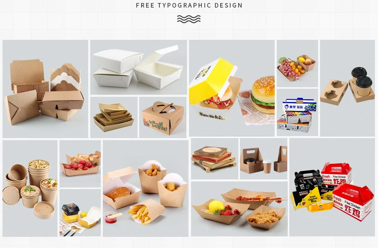 Doner Kebab Packaging Box Custom Logo Kraft Paper Takeaway Chicken ...