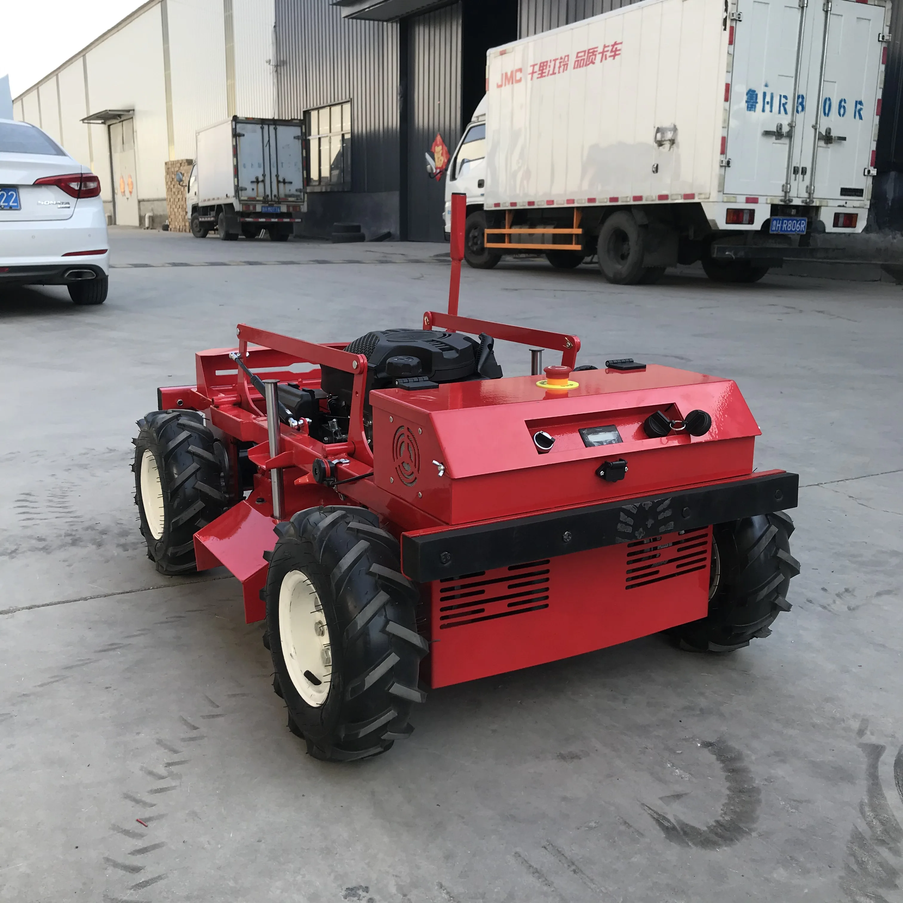 4wd Remote Control Lawn Mower 4x4 Wheel Robot Grass Cutting Machine For ...