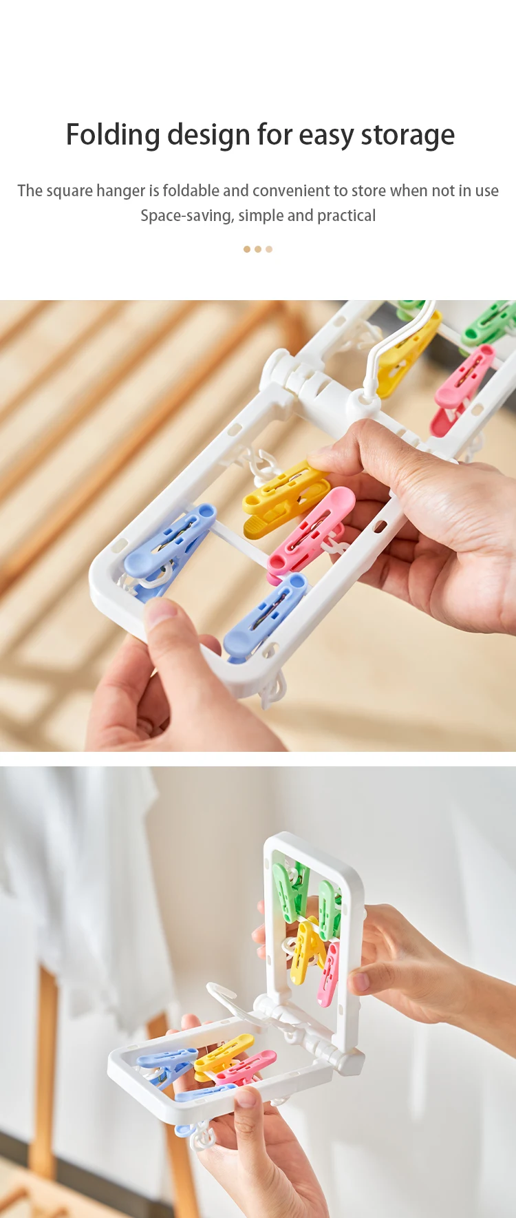 KM1131 Clothes Drying Rack Collapsible Pylon Socks Underwear Towel ...