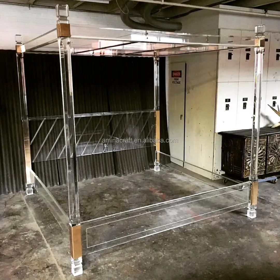 Amina Craft Clear Lucite Transparent Acrylic Bed Frame Modern Design ...