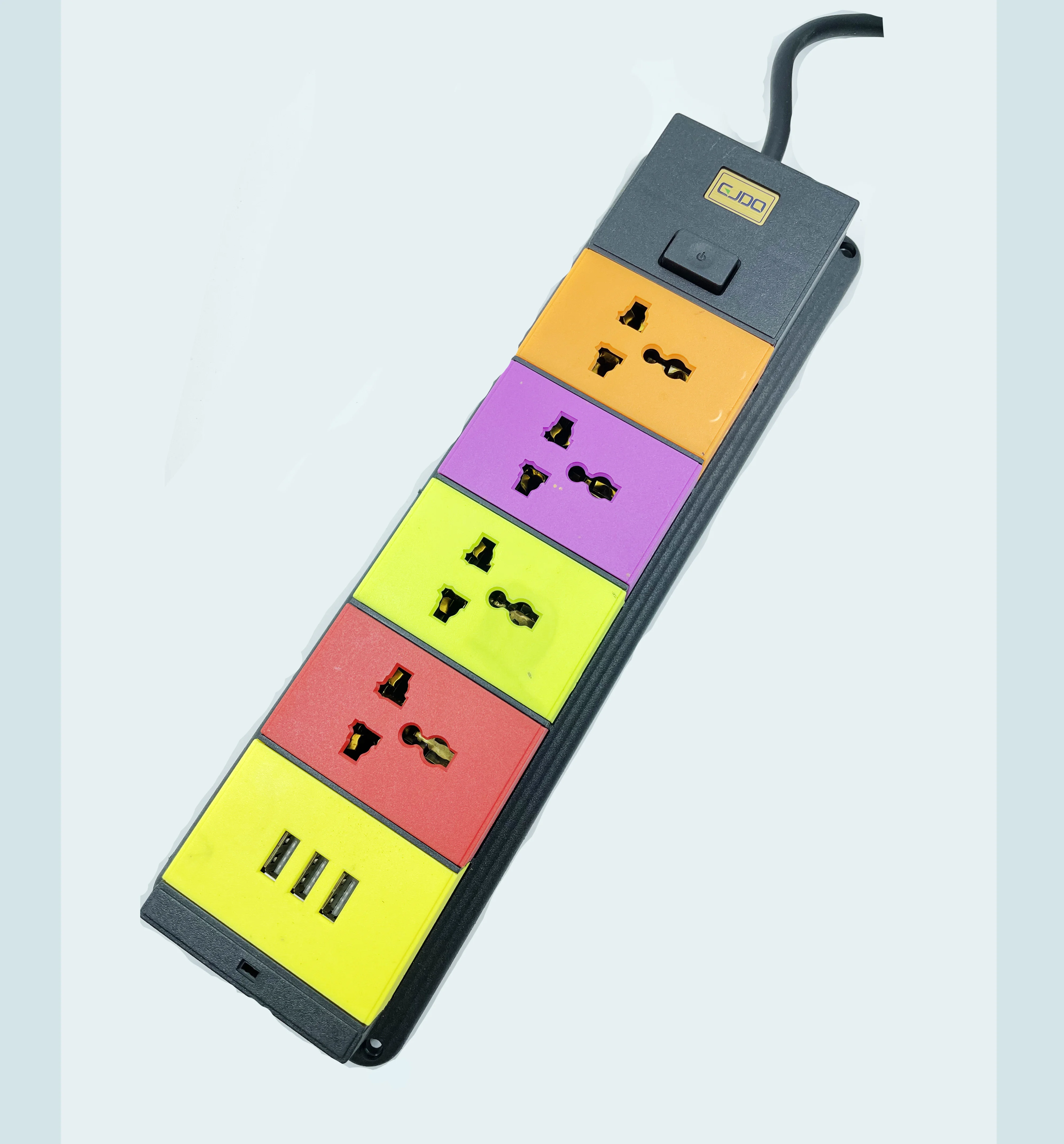 3-5way Color Universal Hole Socket With Power Cord 3m. Color Card ...