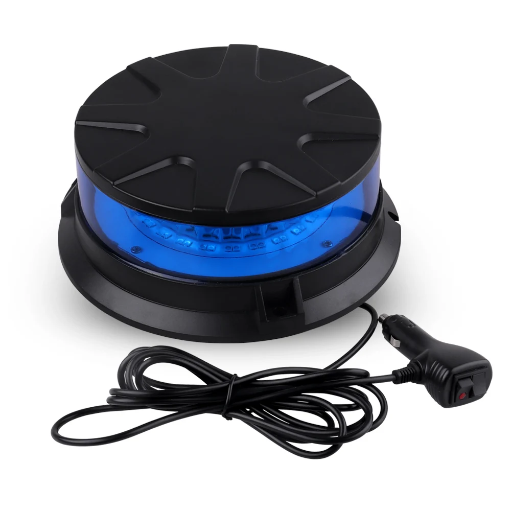 Mini LED Blue Rotating Ambulance Emergency Strobe Warning Beacon Light ...