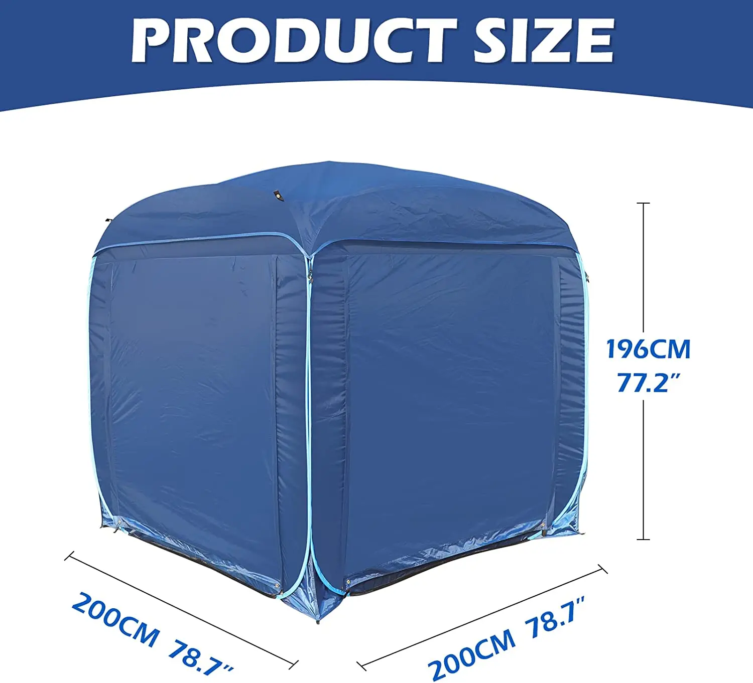 Pop Up Suv Car Tailgate Tent Outdoor Sun Shelter Waterproof Rainfly Camping Truck Rear Tent