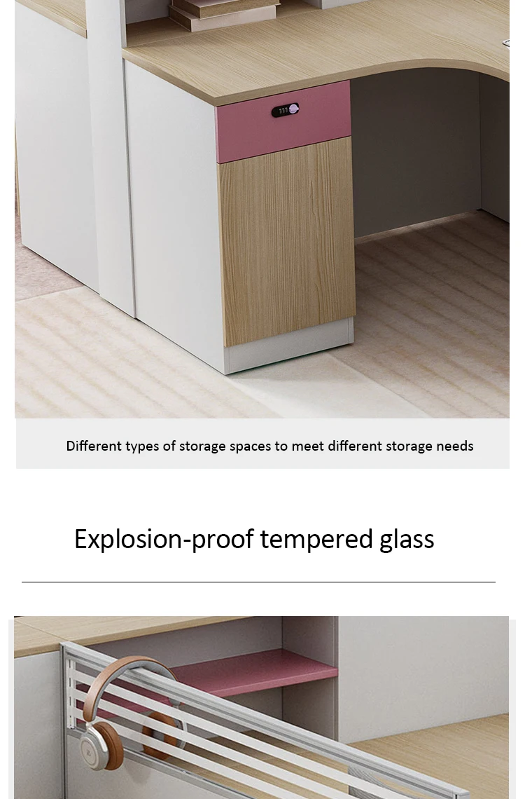 Customized Modular Multiple Seater Wooden Workstation Furniture Set ...