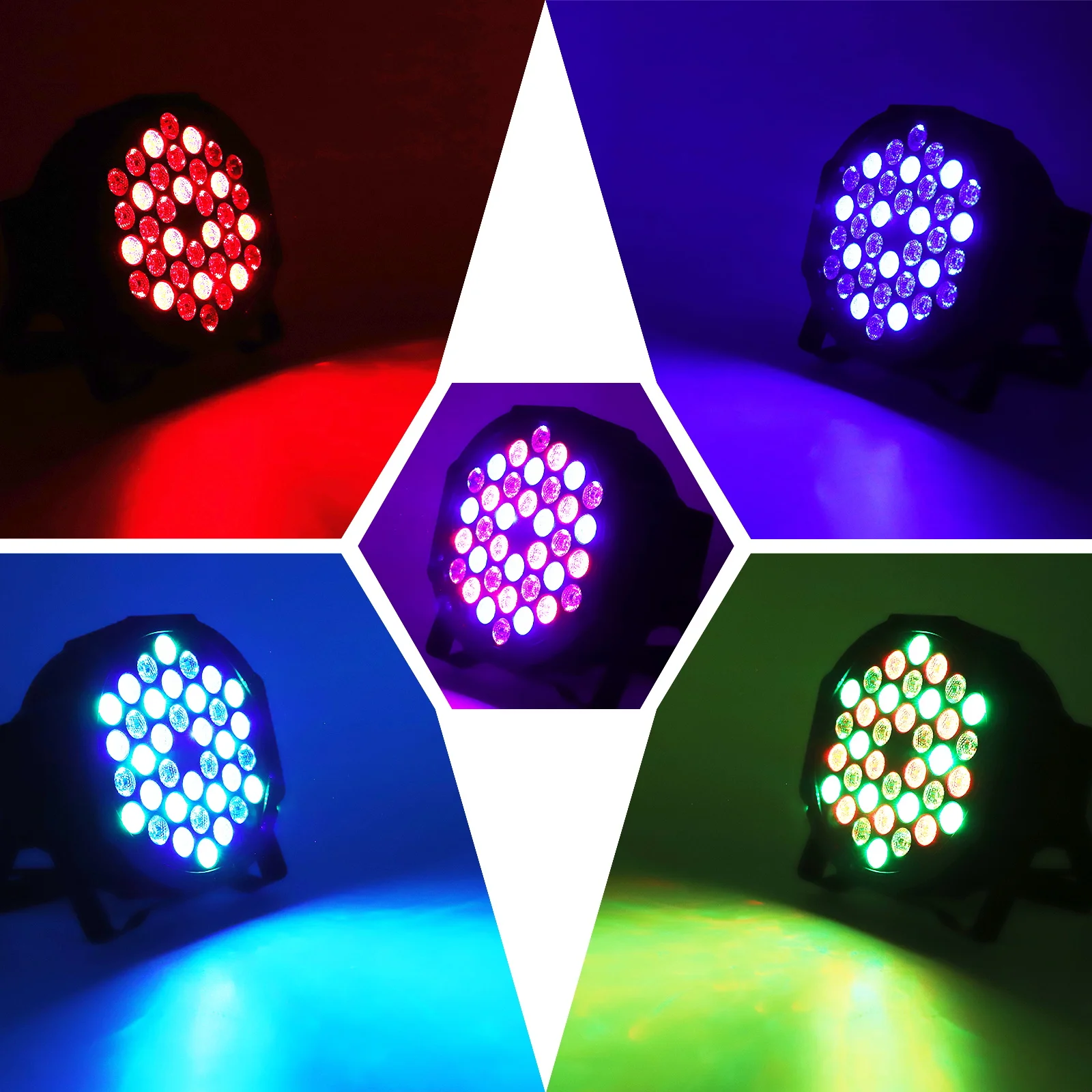 36 LEDs RGB PAR Light 72W Remote Controller Stage Lighting Dj Par Light ...