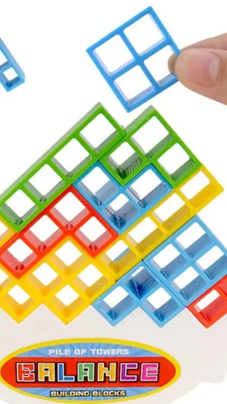 Interactive Plastic Building Block Set Children Includes Swing Stacked ...