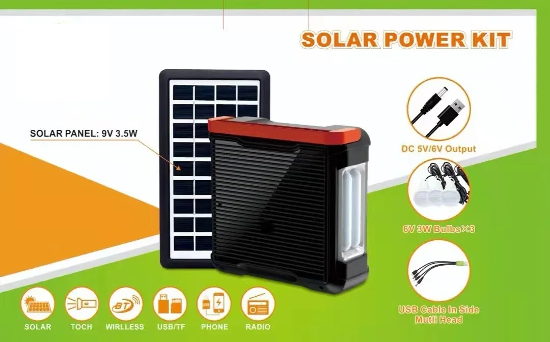 Solar Outdoor Power Small System Portable Solar Emergency Lighting ...