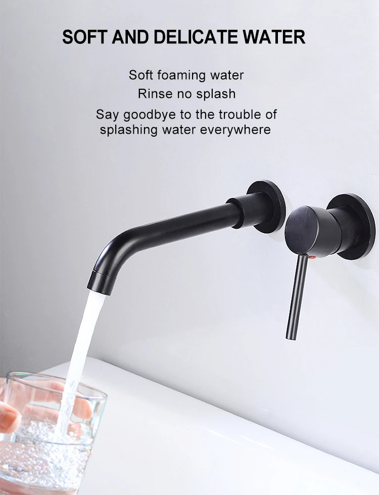 Contemporary Wall Mounted Hidden Wall Mounted Concealed 2 Hole Wall ...