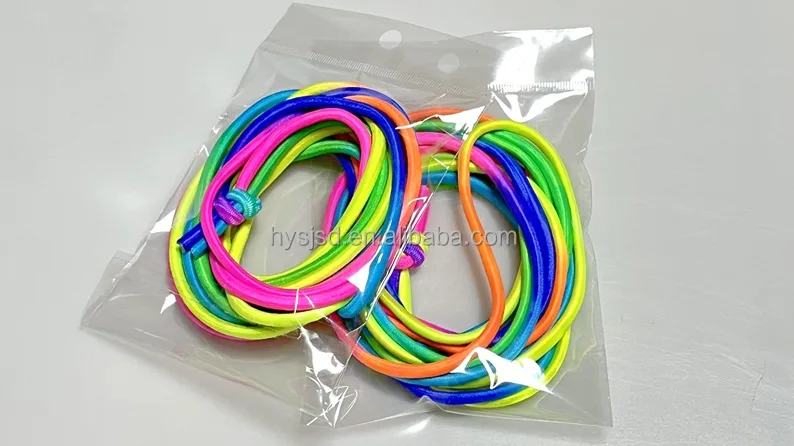 Kids Toys Rainbow Gummi Band Twist Spring Elastiek Chinese Jump Rope ...