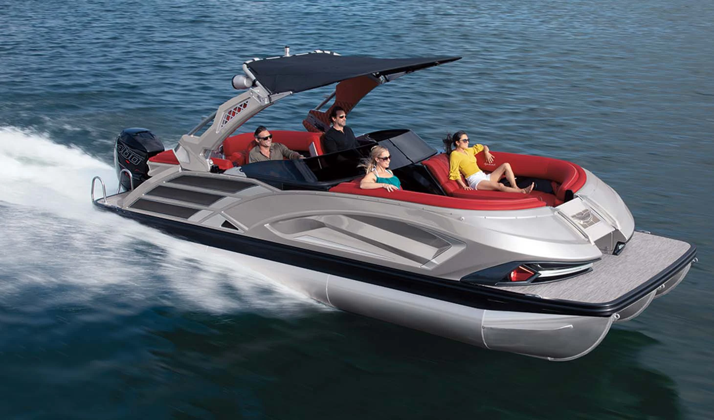 Luxury Tritoon Rc Pontoon Boat 19ft-27ft Fiberglass Fishing Boat Party ...