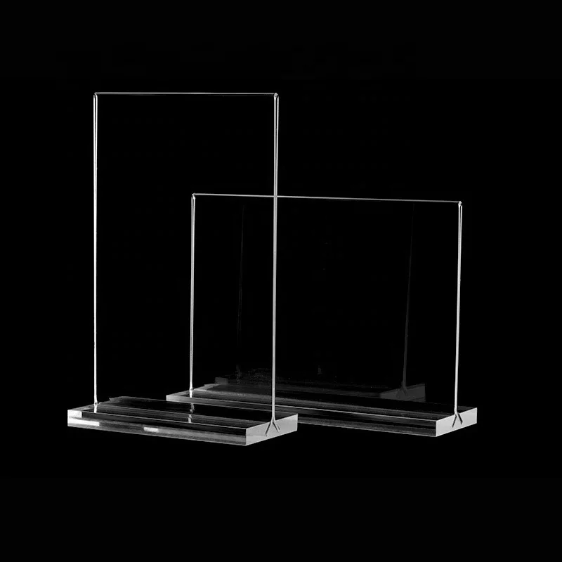 Clear T Shape Desktop Menu Ad Frames Acrylic Sign Holder Tag Acryl ...