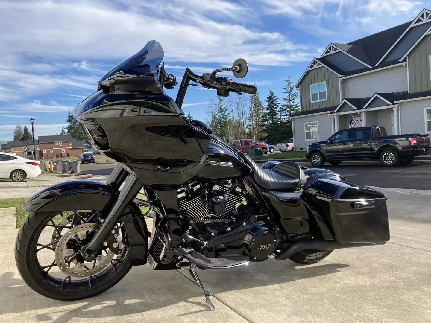 Motorcycle Front CVO Fairing Spoiler Kit for Harley Davdison Road Glide ...